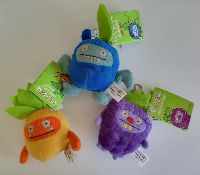 Gund Uglydoll Fruities Trunko Wage Ice Bat Plush Keychain Lot Classic