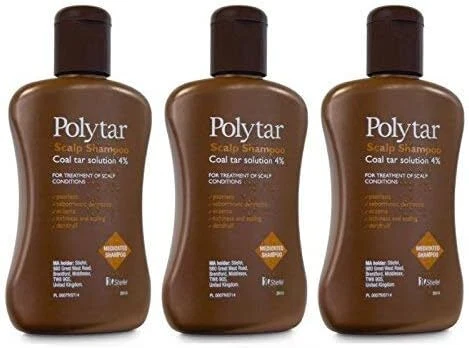 POLYTAR SCALP COAL Tar Shampoo 150ml - Pack of 3 £38.19 - PicClick UK