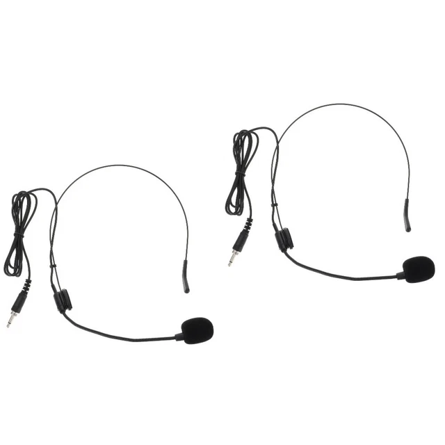 2PCS HEAD-MOUNTED MIC Teeth Screw Locking Speaker Microphone Voice ...