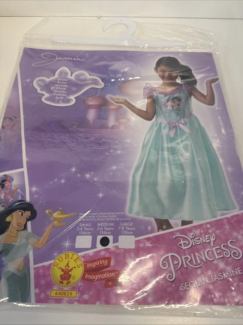 DISNEY PRINCESS JASMINE Costume Film Book Character Girls Aladdin ...