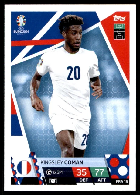 TOPPS MATCH ATTAX Euro 2024 - Kingsley Coman France Base card No. FRA15 ...