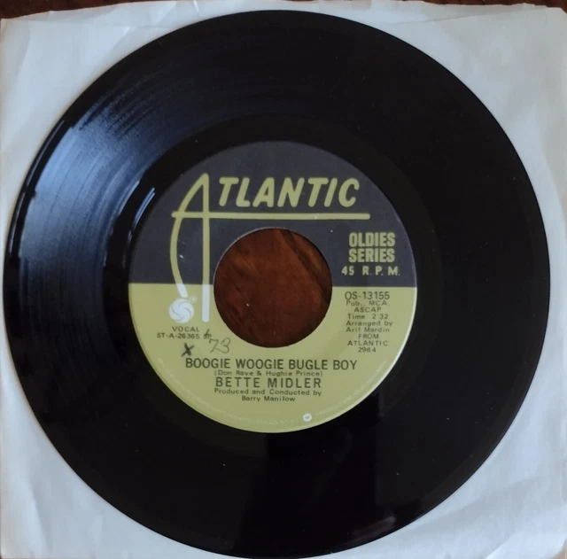 BETTE MIDLER, BOOGIE Woogie Bugle Boy/Do You Want To Dance, 45, comme ...