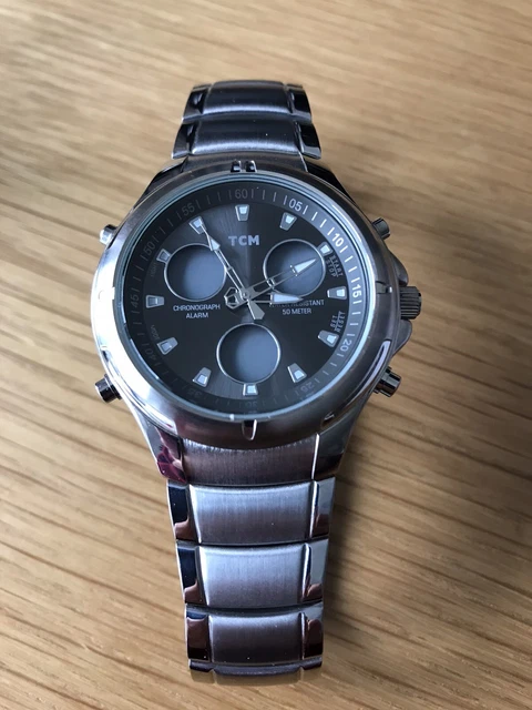 TCM UHR STAINLESS Steel / Waterproof 50m / TCM Chronograph / 214317 EUR ...