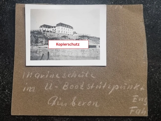ORIG. FOTO U-BOOT Stützpunkt in Frankreich Quiberon Bretagne Bunker TOP ...