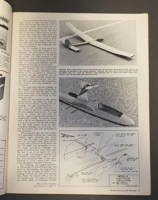 AIRCRAFT MODELER MAGAZINE February 1974 Airplane Models £11.31 ...