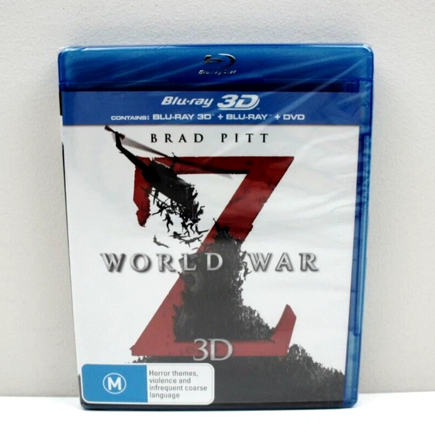 WORLD WAR Z Blu Ray 3D + Blu Ray + DVD Brand New & Sealed - Free ...