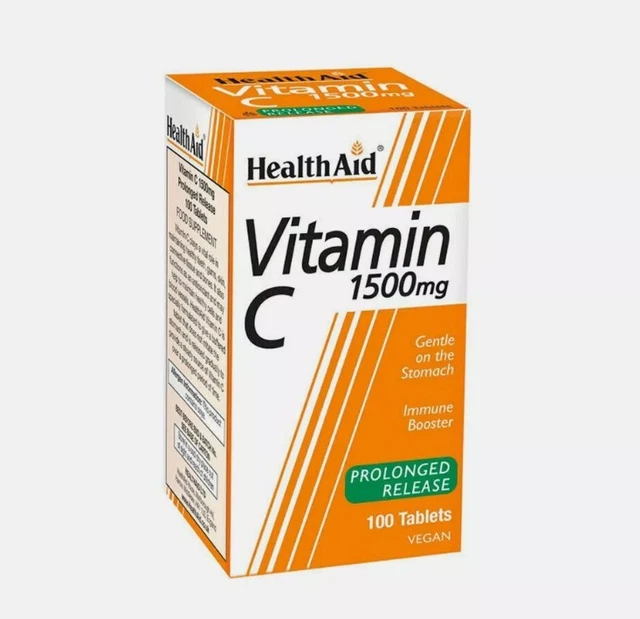 HEALTHAID VITAMIN C 1500mg Prolong Release 100 Tablets £30.08 - PicClick UK