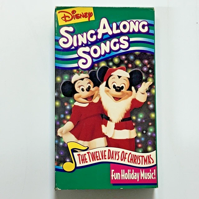 DISNEY SING ALONG Songs: The Twelve Days of Christmas VHS Tape ...
