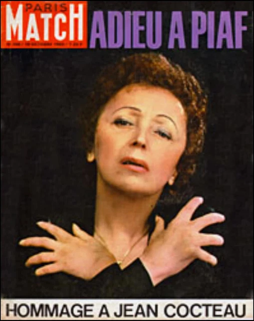 PARIS MATCH N° 758 - Adieu Edith Piaf - Hommage Jean Cocteau - 19 oct ...
