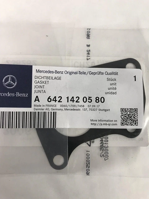 GENUINE MERCEDES-BENZ OM642 EGR Cooler to Manifold Gasket A6421420580 £ ...
