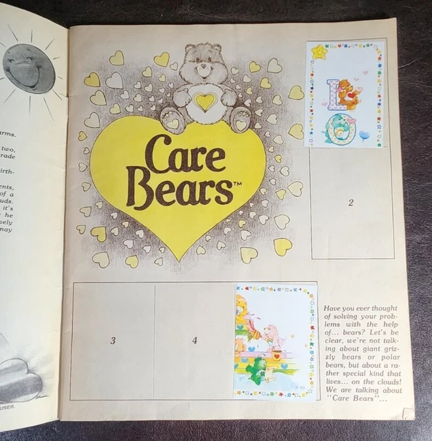VINTAGE CARE BEARS 1985 Sticker Album Book Panini W/24 Stickers, VG ...