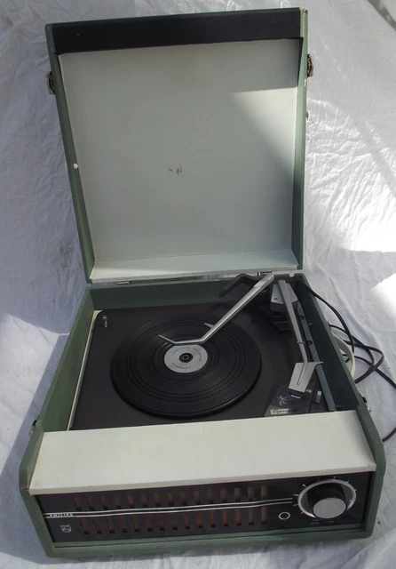 PHILIPS VALVE RECORD Player with Garrard 1000 Turntable Vintage £14.99 ...