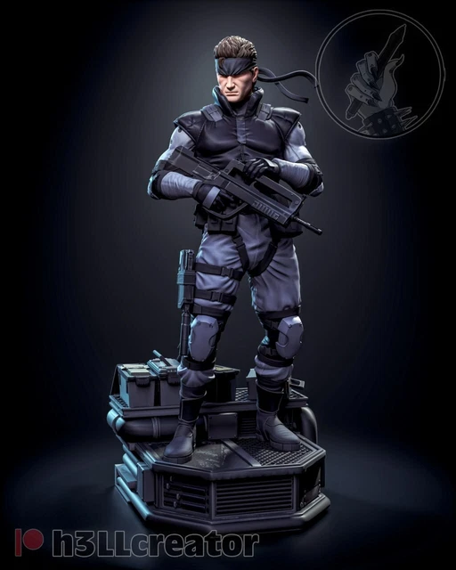 FIGURINE SOLID SNAKE from Metal Gear Solid 1 - 170mm, 3D printed kit ...