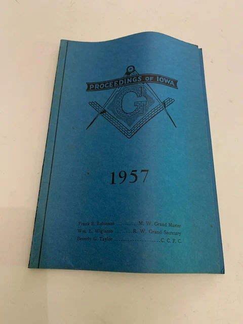 1957 ACTES MAÇONNIQUES la plus vénérable Prince Hall Grande Loge F. & A ...