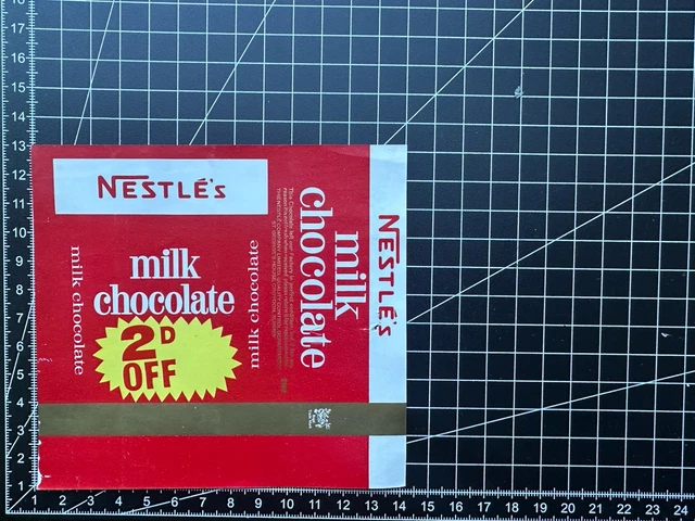 VINTAGE NESTLE Milk Chocolate Bar Milk Chocolate Wrapper Confectionery ...