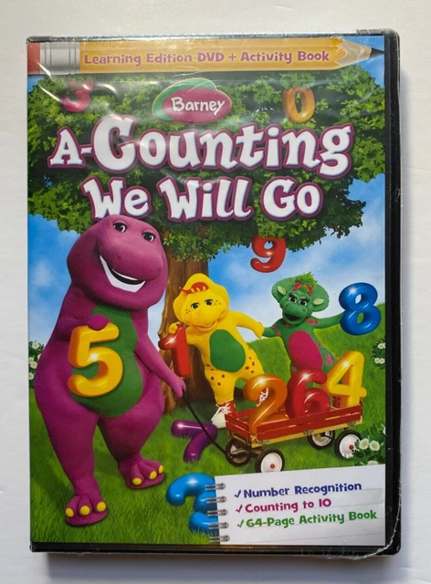 BARNEY: A-COUNTING WE Will Go (DVD, 2010) w/Activity Book , BRAND NEW ...