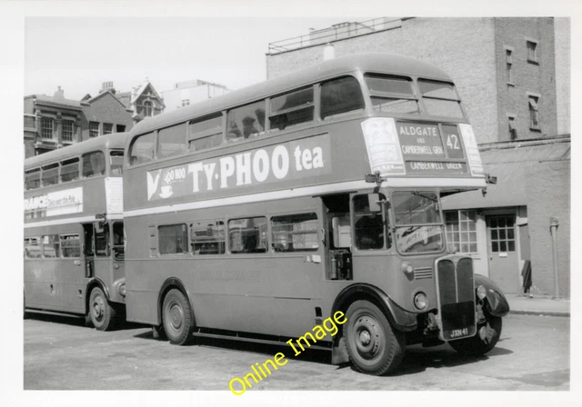 PHOTO BUS DARKROOM London Transport JXN41 RT 1013 Route 42 Aldgate ...