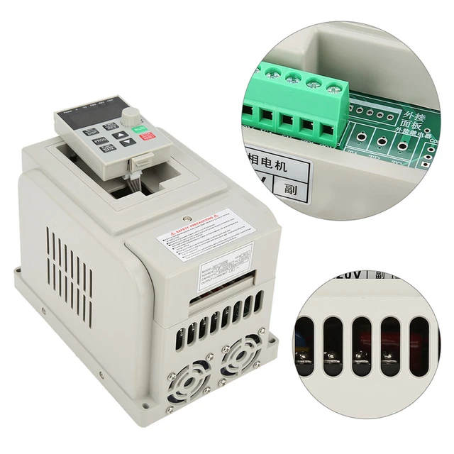 VARIABLE FREQUENCY DRIVE VFD Speed Controller For Single-phase 1.5kW AC ...