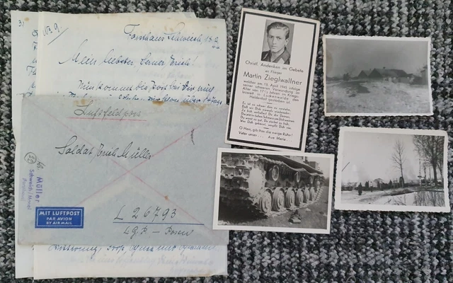 ORIGINAL GERMAN WW2 Soldiers letter 18 Feb 1944 .death Card + Photos $6 ...