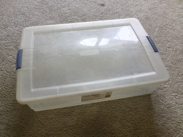 RUBBERMAID LATCH TOPPERS Plastic Storage Box Container 30 qt 24.3x16 ...