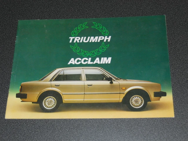 TRIUMPH ACCLAIM BROCHURE catalogue documentation - édition 1981-1984 ...