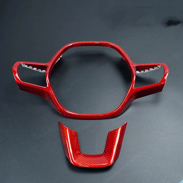 RED CARBON FIBER Steering Wheel Trim Cover for Honda CR-V 23+ CIVIC ...