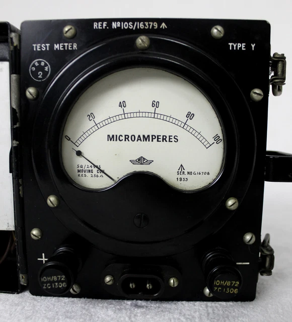 VINTAGE MOD ELECTRONIC Microamperes, Test Meter Model Y, Military Nos ...