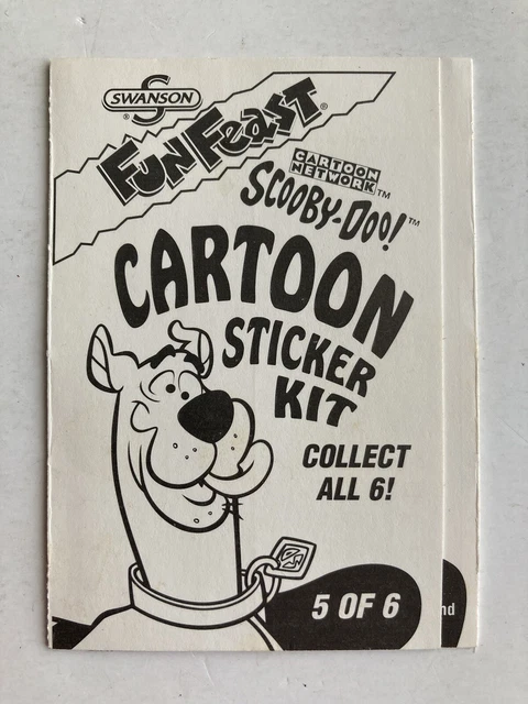 VINTAGE SWANSON FUN Feast Cartoon Network Scooby-Doo! Cartoon Sticker ...