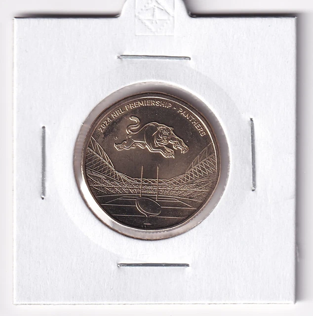 AUSTRALIAN: 2024 $1 Nrl Rugby Penrith Panthers Unc Coin In 2X2 Holder ...