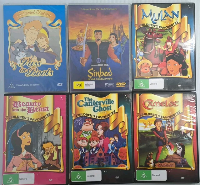 KIDS CHILDRENS DVD Bundle Bulk Lot Pack X 6 Movies Family Animation ...