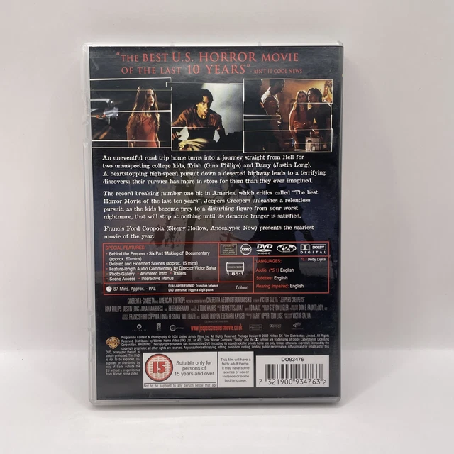 JEEPERS CREEPERS 1 & 2 - DVD 2002 Horror Movies £6.00 - PicClick UK