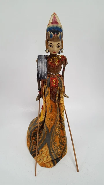 RARE VINTAGE RAMAYANA Indian Hand Stick Puppet Doll Handcrafted Tagged ...