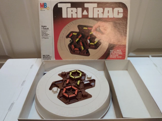 VINTAGE TRI-TRAC STRATEGY Game 1980 Milton Bradley Complete Very Good ...