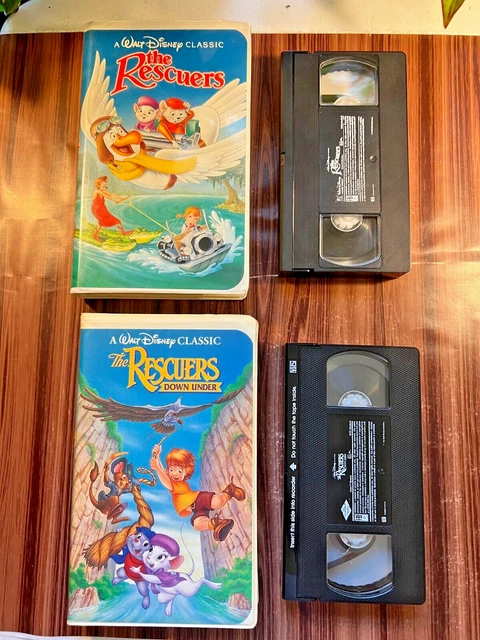 THE RESCUERS VHS Lot Down Under Walt Disney Black Diamond Family Kids ...