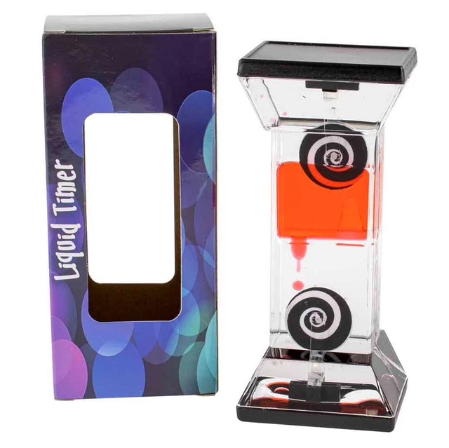 NEW! RED LIQUID Timer Spinning Wheel Animation Desk Toy Home Decor ...