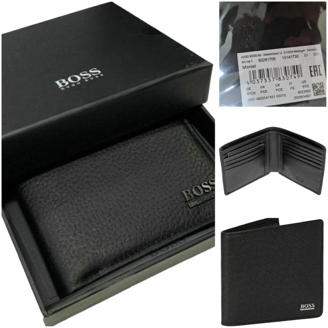 HUGO BOSS MENS Bifold Wallet Monist With Credit Cards Notes & Coins New ...