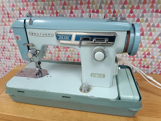 BROTHER ZIGZAG Vintage SEWING MACHINE, PATTERN UPHOLSTERY, Working £129 ...