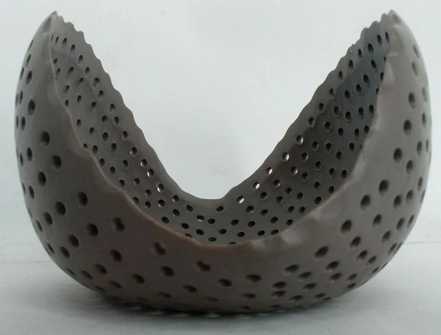 JENNIFER DUMET TEA light candle holder clam shell brown ceramic $11.55 ...