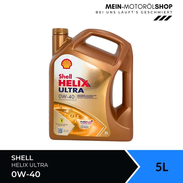 SHELL HELIX ULTRA 0W-40 MB226.5/229.5 VW 502 00/505 00 API SP ACEA A3 ...