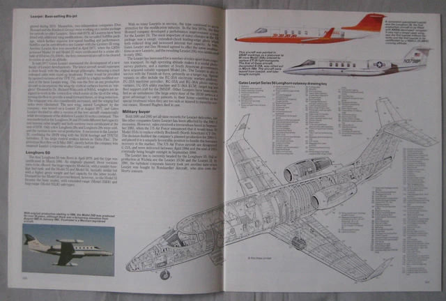 AIRPLANE ISSUE 24 Panavia Tornado IDS Cutaway drawing & poster, Learjet ...