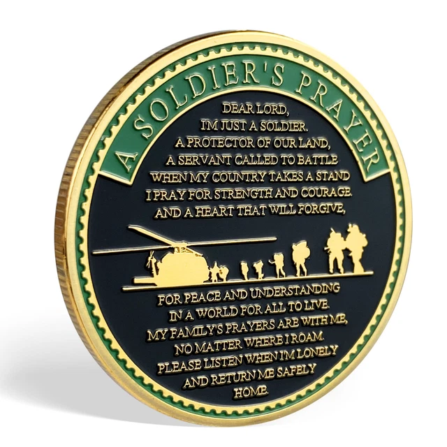 ARMY CHALLENGE COIN M1A1 Tank Military Soldier's Prayer Collectible ...