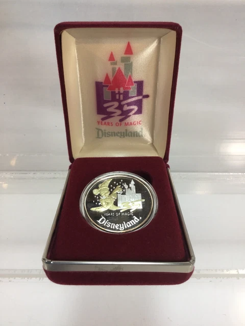 LIMITED EDITION DISNEY 1 Oz Silver 24K Gold Coin, 35 years of Magic ...