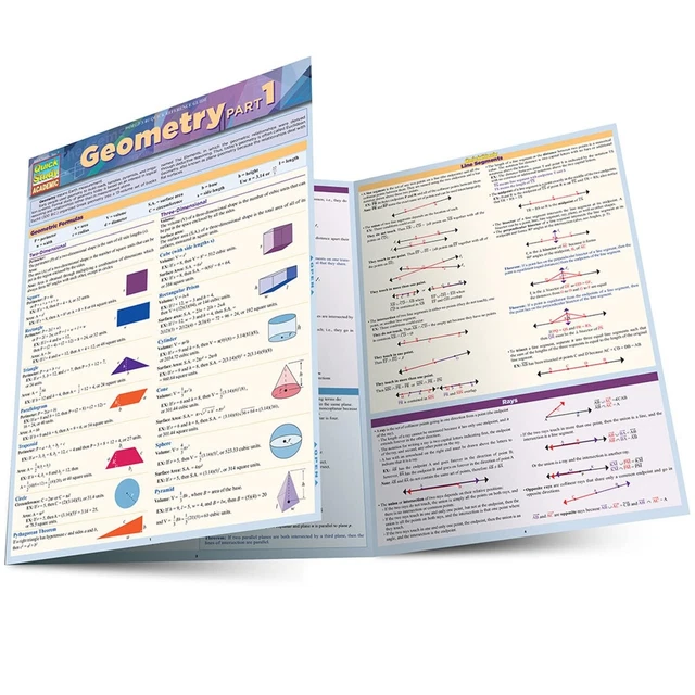 GEOMETRY PART 1 QuickStudy Laminated Reference Guide (Quick Study ...