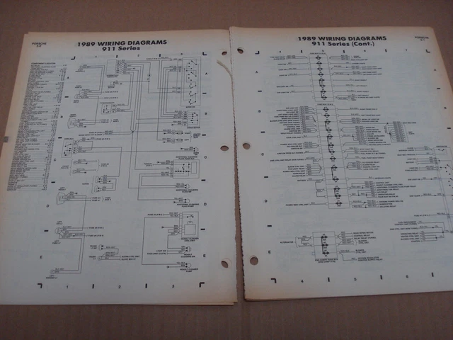 1989 PORSCHE 911 Series Wiring Diagrams/Schematics $11.95 - PicClick CA