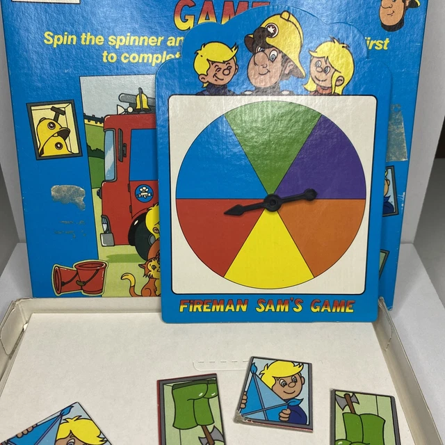FIREMAN SAM’S GAME (1988) Spin The Spinner And Match The Colours ...