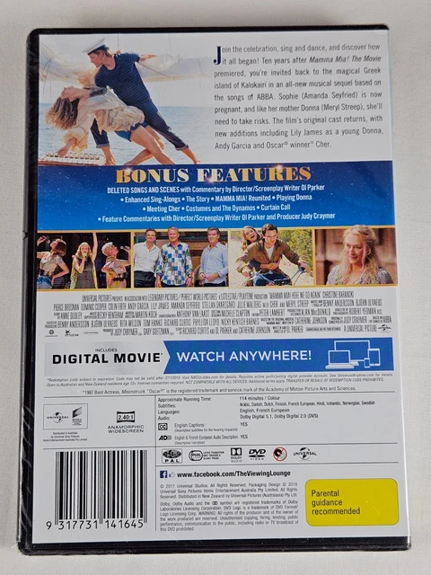 MAMMA MIA! HERE We Go Again DVD (New & Sealed) Region 4 £6.26 - PicClick UK