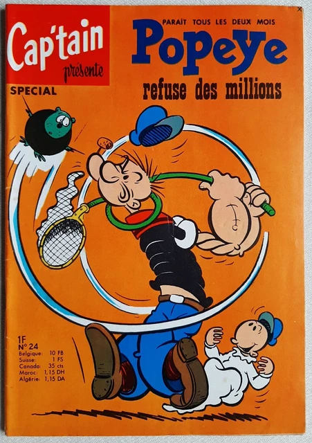 CAP'TAIN POPEYE NUMERO 24 Sfpi 1965 Grand Format Couleur Tres Rare EUR ...