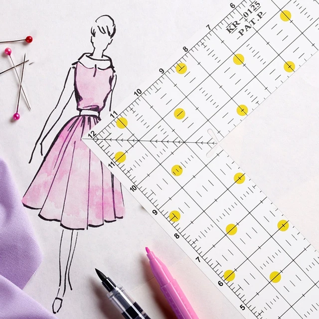 SET SQUARE PLASTIC Sewing Ruler Measuring Guide for Quilt Fabric $32.88 ...