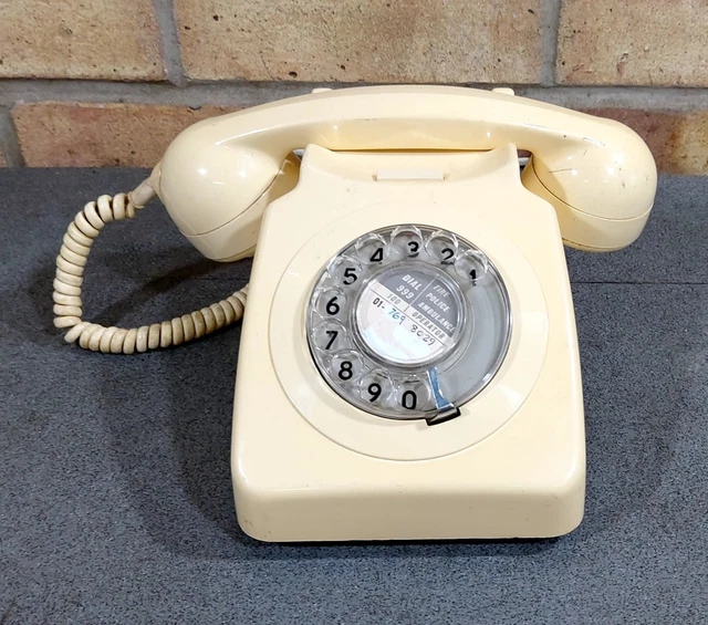 VINTAGE CREAM 1970S Retro GPO Rotary Dial Telephone 8746 £25.00 ...