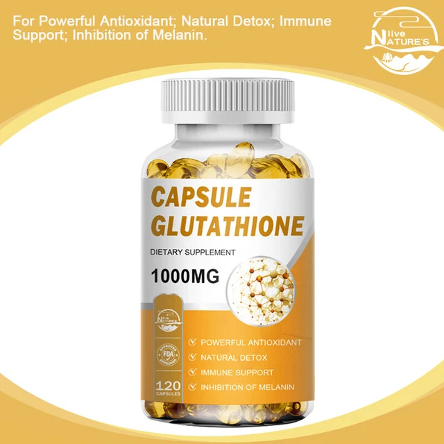 L-GLUTATHIONE SKIN WHITENING Anti-Aging Capsules Supplement Antioxidant ...